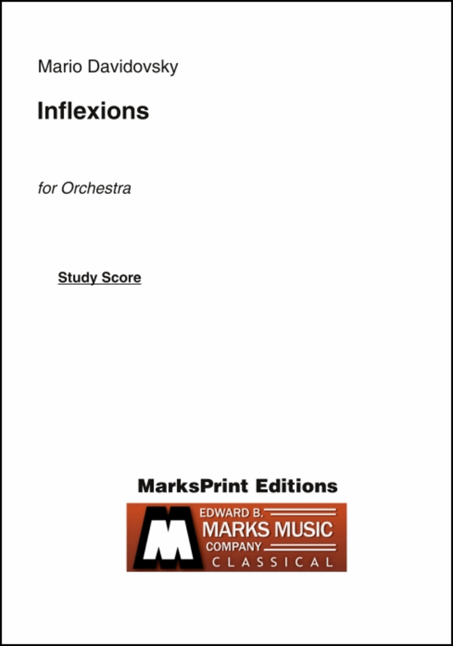 Inflexions (score) by Mario Davidovsky - Orchestra - Sheet Music ...