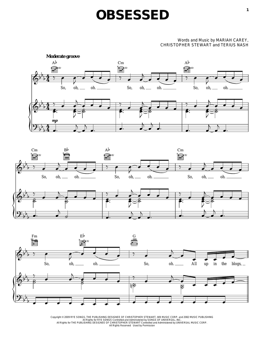 Obsessed by Mariah Carey - Acoustic Guitar, Voice, Piano, Vocal, Guitar ...
