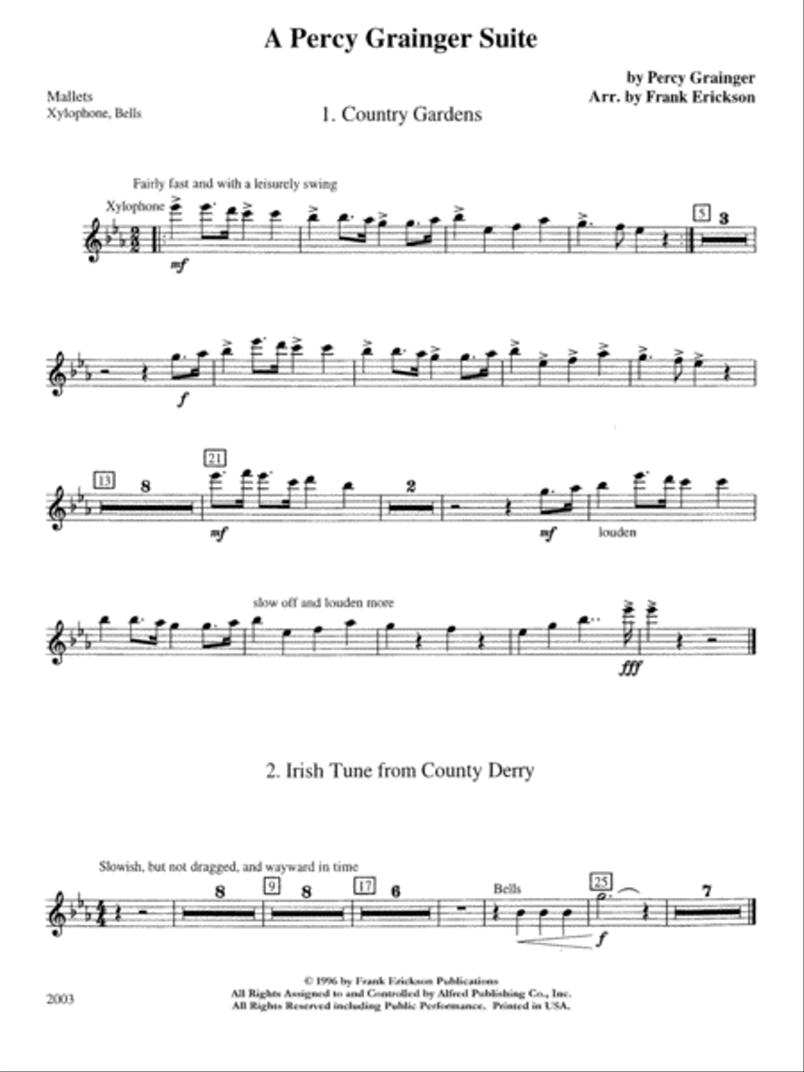 A Percy Grainger Suite: Mallets by Percy Aldridge Grainger - Concert ...