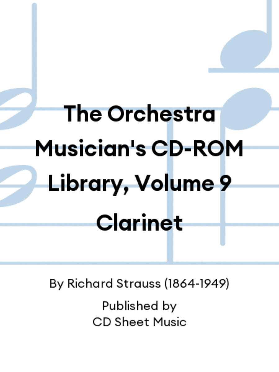 The Orchestra Musician's CD-ROM Library, Volume 9 Clarinet by Richard ...