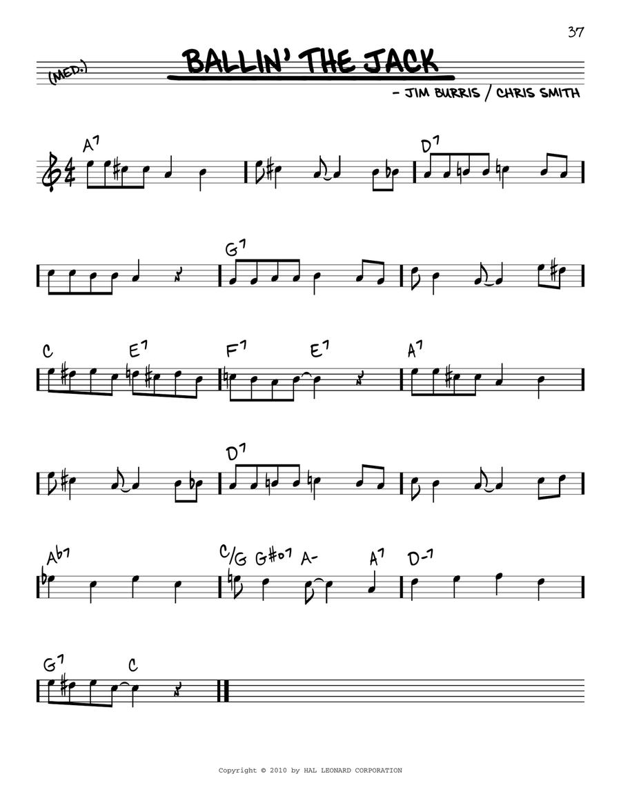 Ballin' The Jack by Chris Smith - Piano, C Instrument - Digital Sheet ...