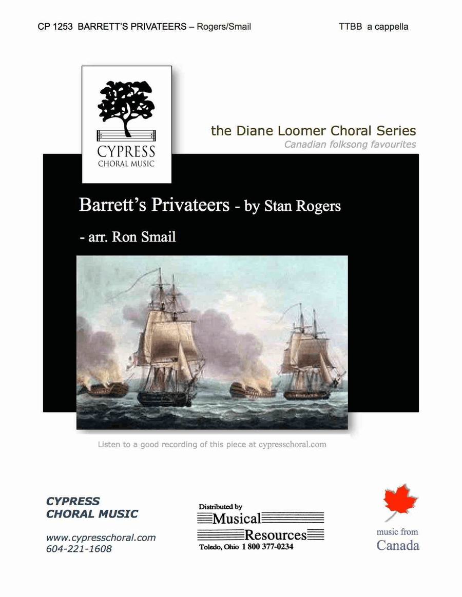 Barrett's Privateers by Ron Smail - TTBB - Sheet Music | Sheet Music Plus