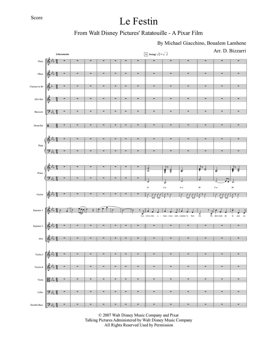 Le Festin by Michael Giacchino - Chamber Orchestra - Intermediate ...