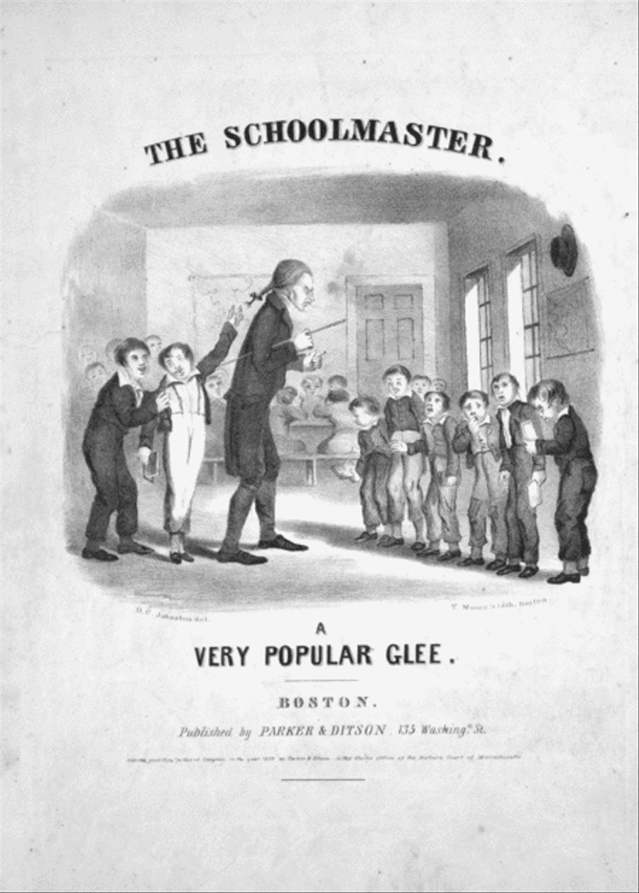 The Schoolmaster. A Very Popular Glee - Piano, Voice - Digital Sheet ...