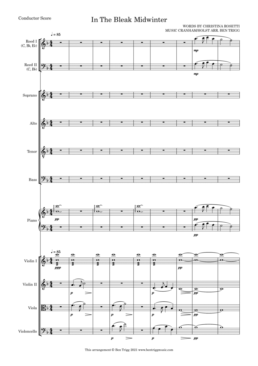 In The Bleak Midwinter Satb String 4tet And Flexible Woodwind