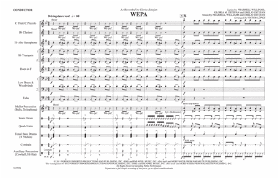 Wepa: Score - Marching Band - Digital Sheet Music | Sheet Music Plus