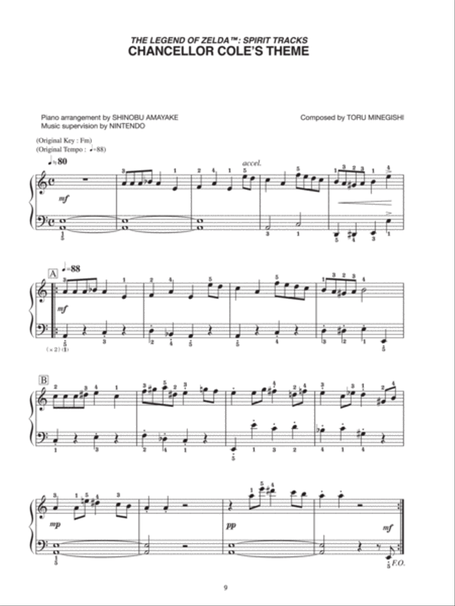 The Legend of Zelda™: Spirit Tracks Chancellor Coles Theme - Easy Piano ...