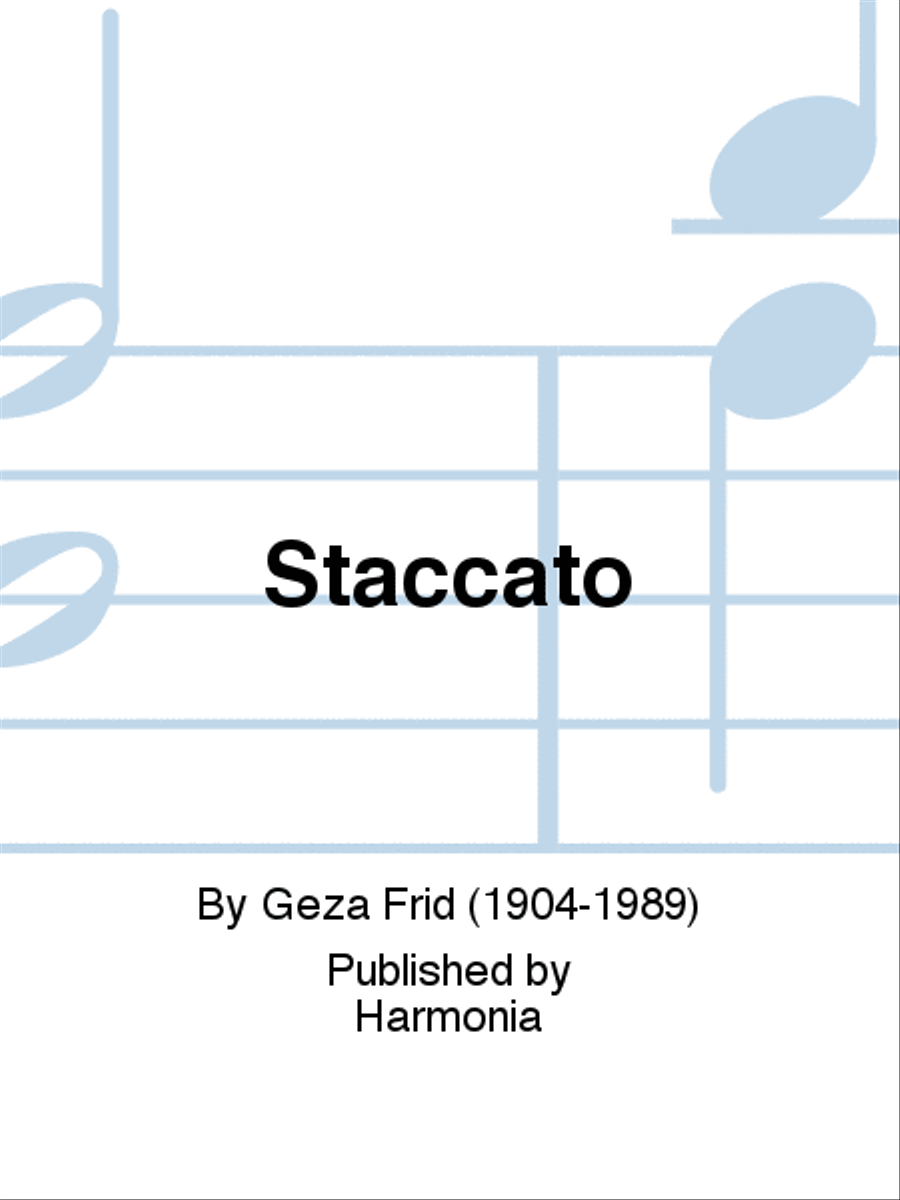 Staccato by Geza Frid - TTBB - Sheet Music | Sheet Music Plus