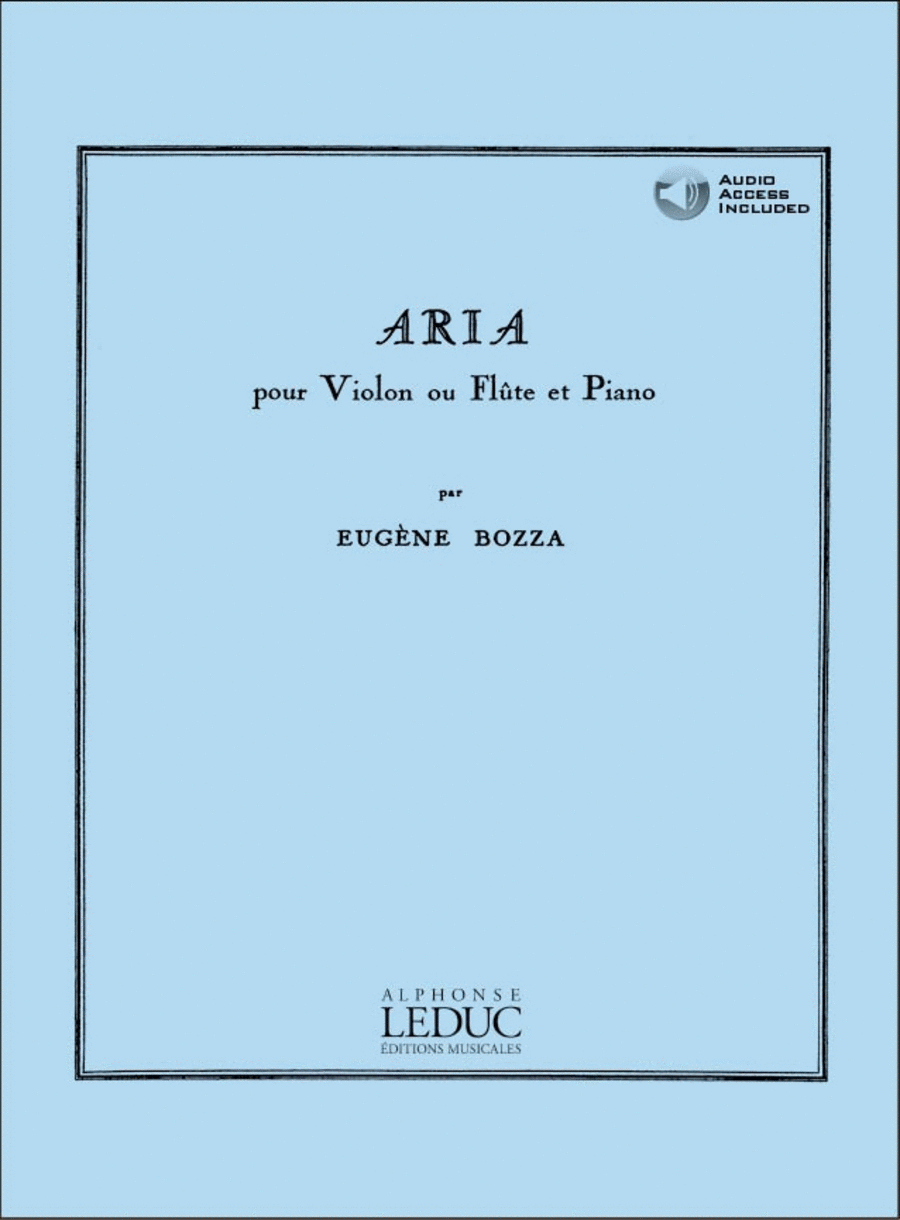 Aria (book/download Card Al30689) by Eugene Bozza - Violin Solo - Sheet ...