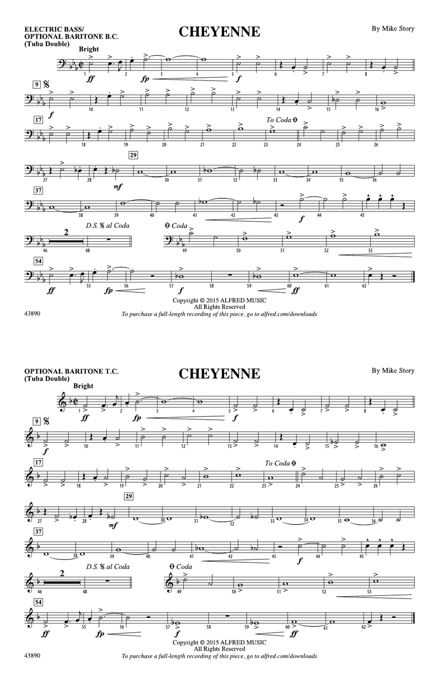 Cheyenne: Electric Bass by Michael Story - Marching Band - Digital ...