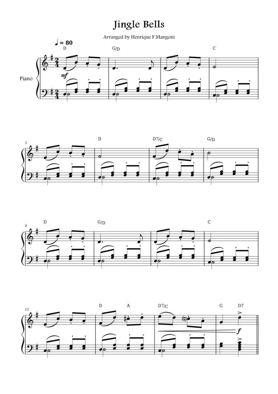 Jingle Bells - Piano Solo - Digital Sheet Music | Sheet Music Plus