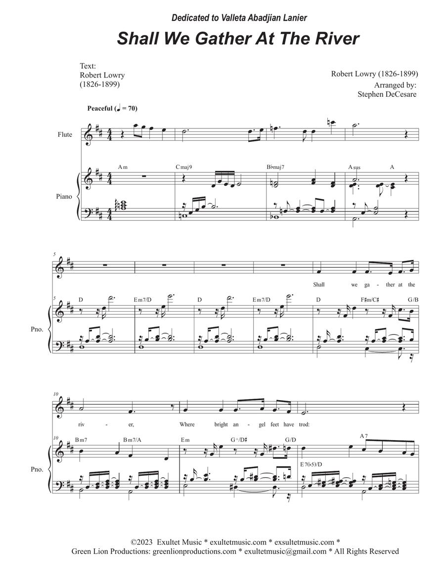 Shall We Gather At The River (Vocal solo) by Stephen DeCesare - Piano ...