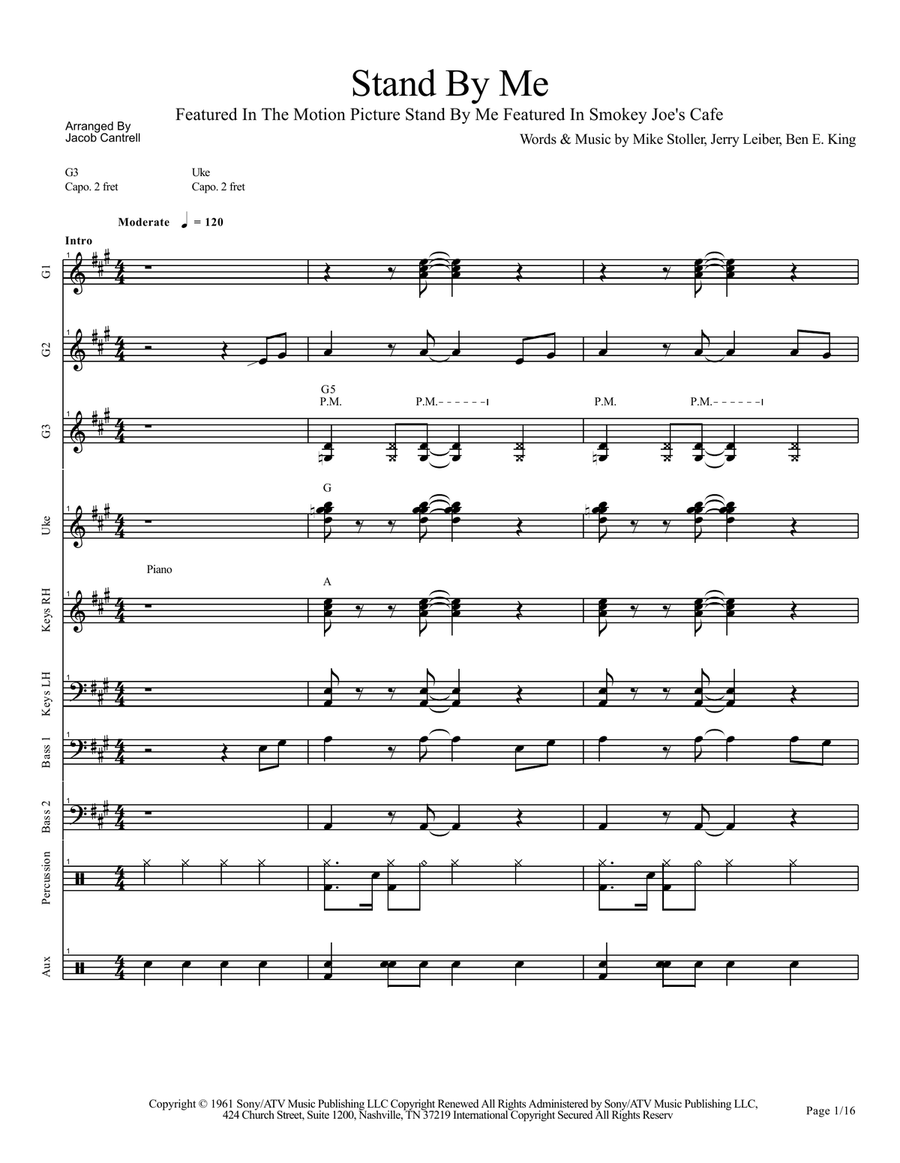 Stand By Me by Ben E. King - Electric Guitar, Classical Guitar ...