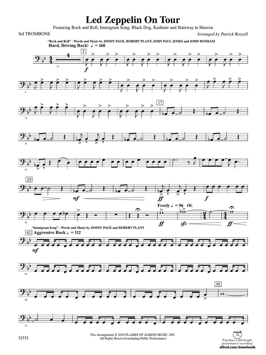 Led Zeppelin on Tour: 3rd Trombone by Led Zeppelin - Concert Band ...