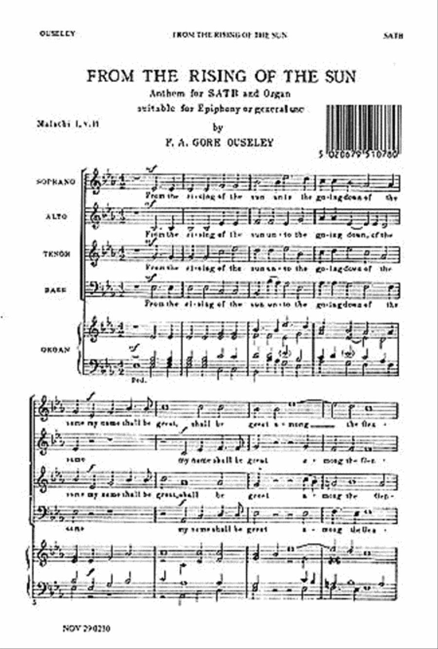 From the Rising of the Sun - Choir, 4-Part, SATB - Sheet Music | Sheet ...