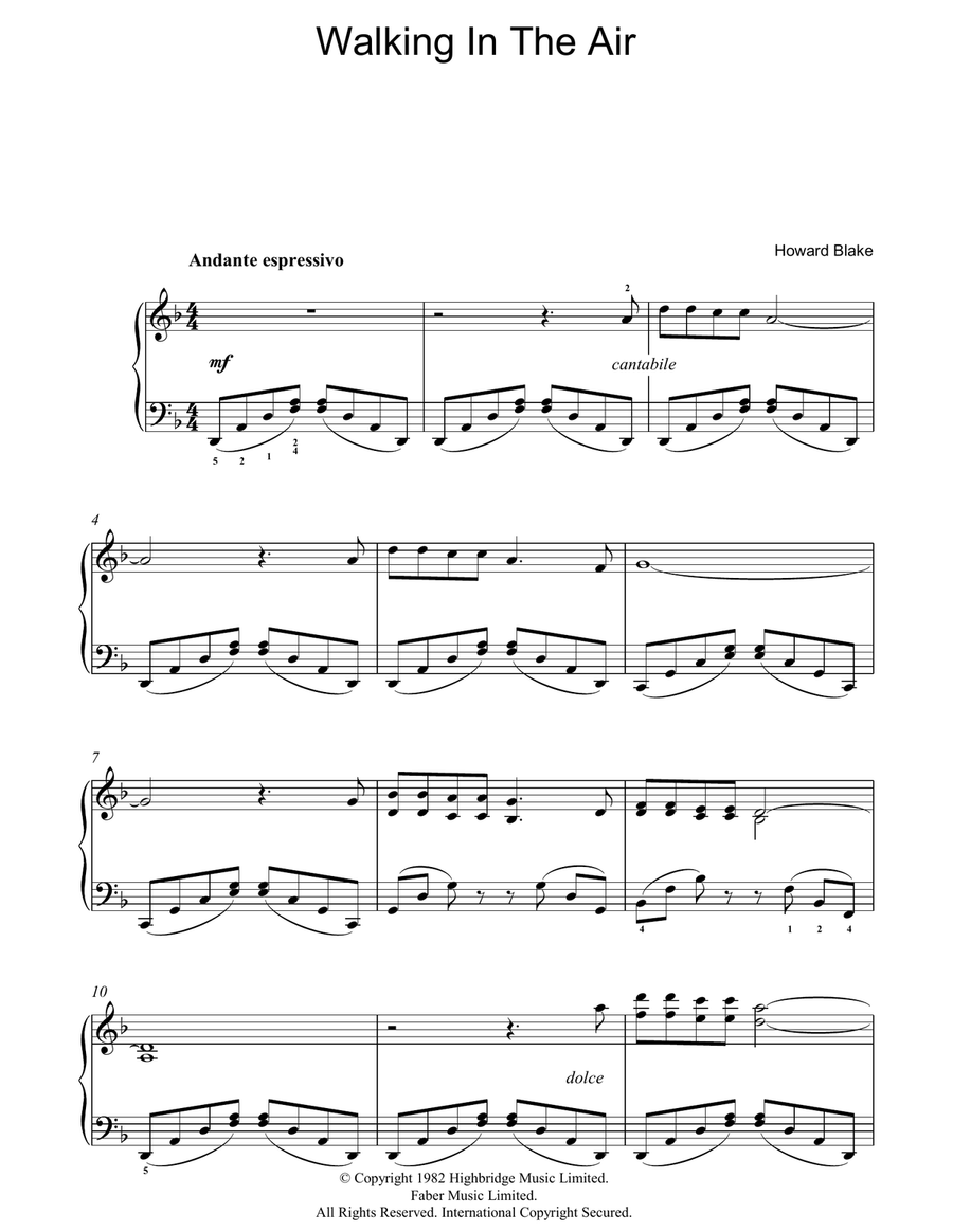 Walking In The Air (theme from The Snowman) by Howard Blake - Piano ...