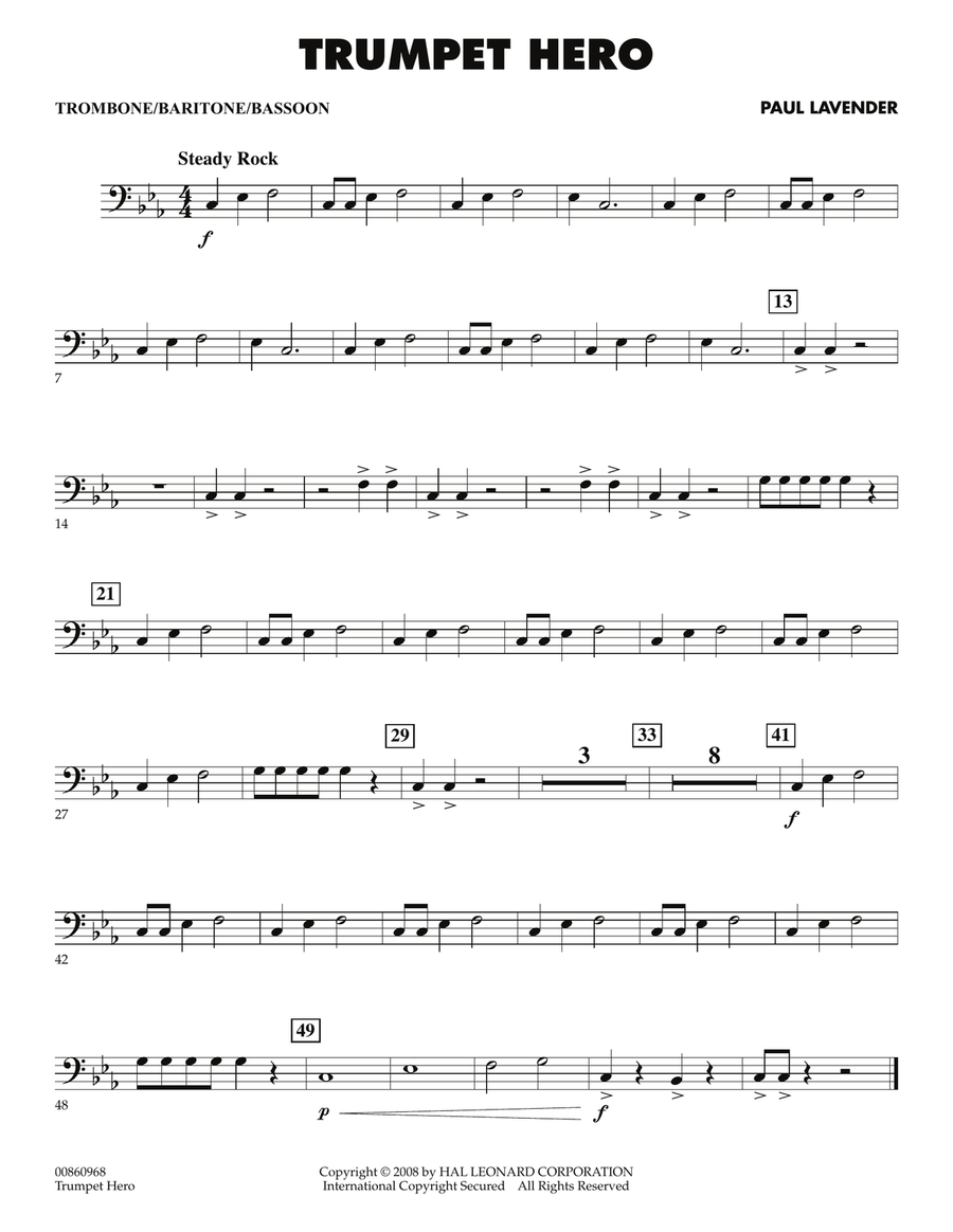 Trumpet Hero - Trombone/Baritone B.C./Bassoon by Paul Lavender ...