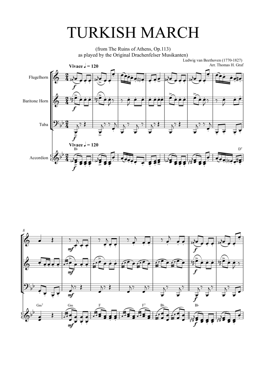 Turkish March - Beethoven - German Band by Ludwig van Beethoven ...
