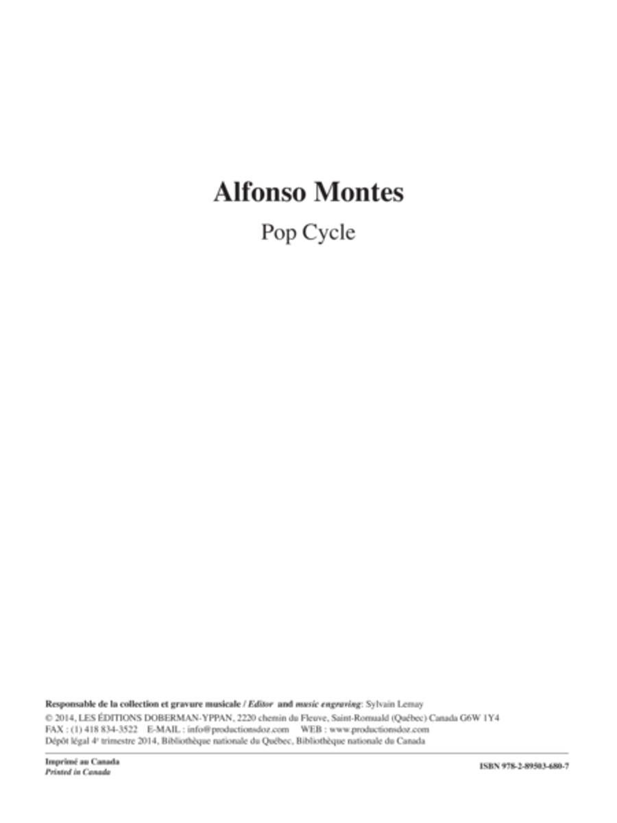 Pop Cycle by Alfonso Montes - Electric Guitar - Digital Sheet Music ...