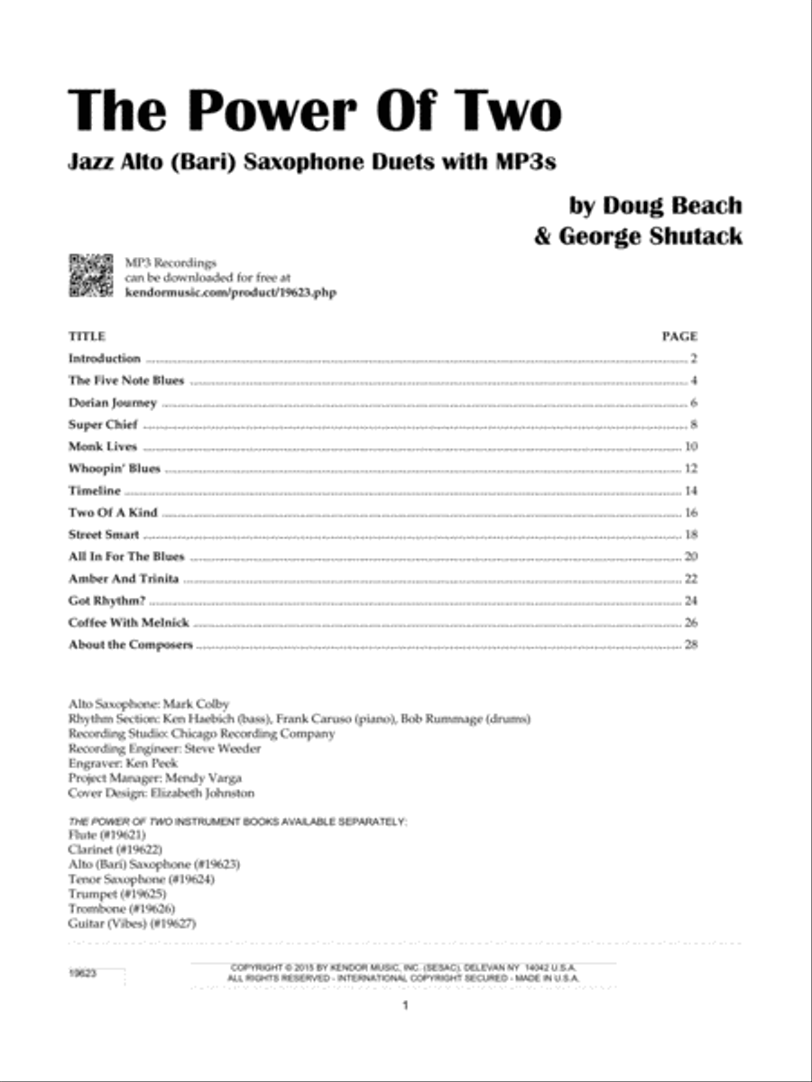 The Power Of Two - Alto (Bari) Saxophone by Doug Beach - Saxophone ...