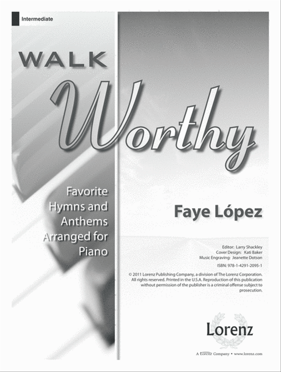 Walk Worthy (Digital Download) by Faye Lopez - Piano Solo - Digital ...