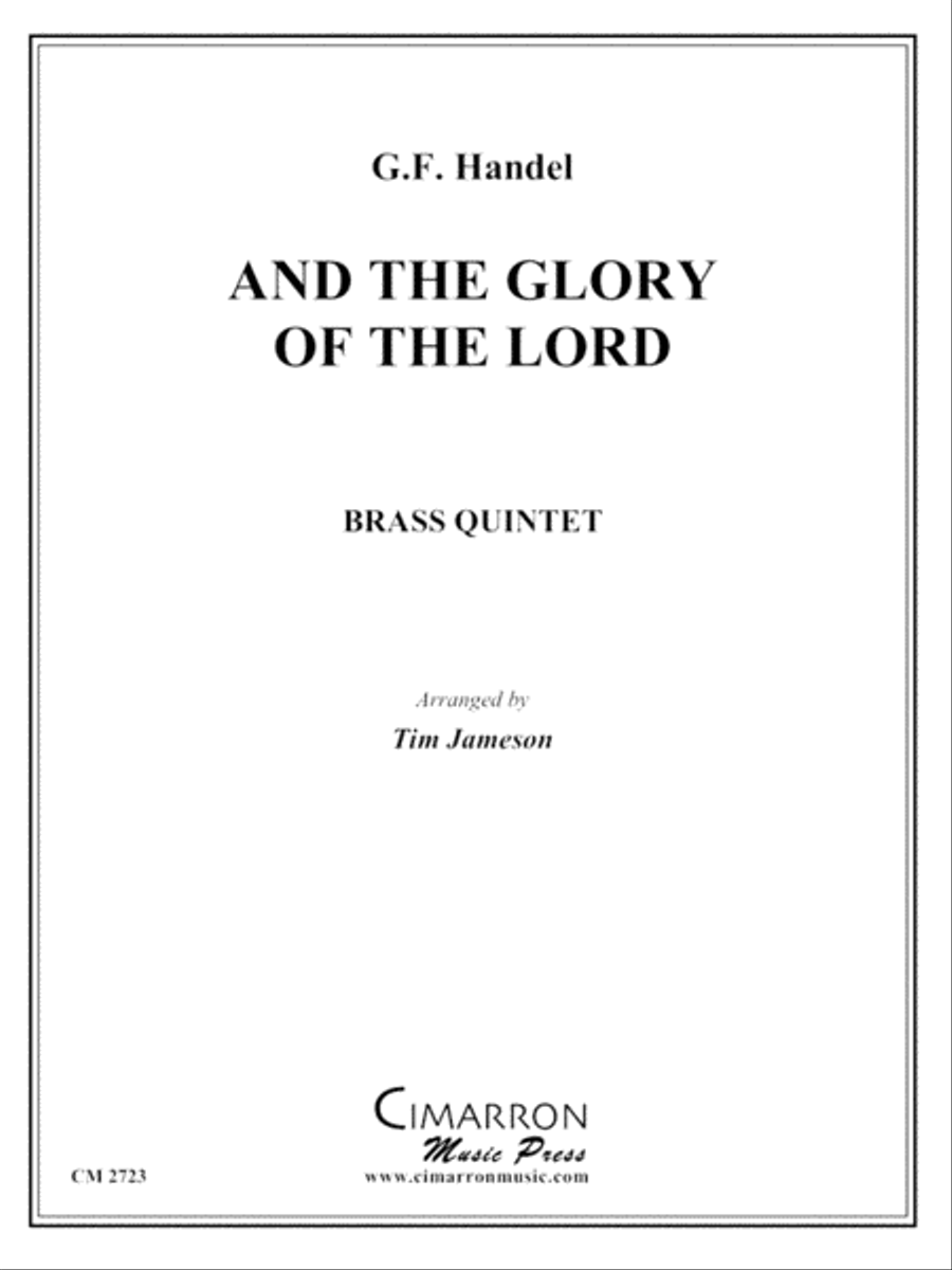 And the Glory of the Lord by George Frideric Handel - Brass Quintet ...
