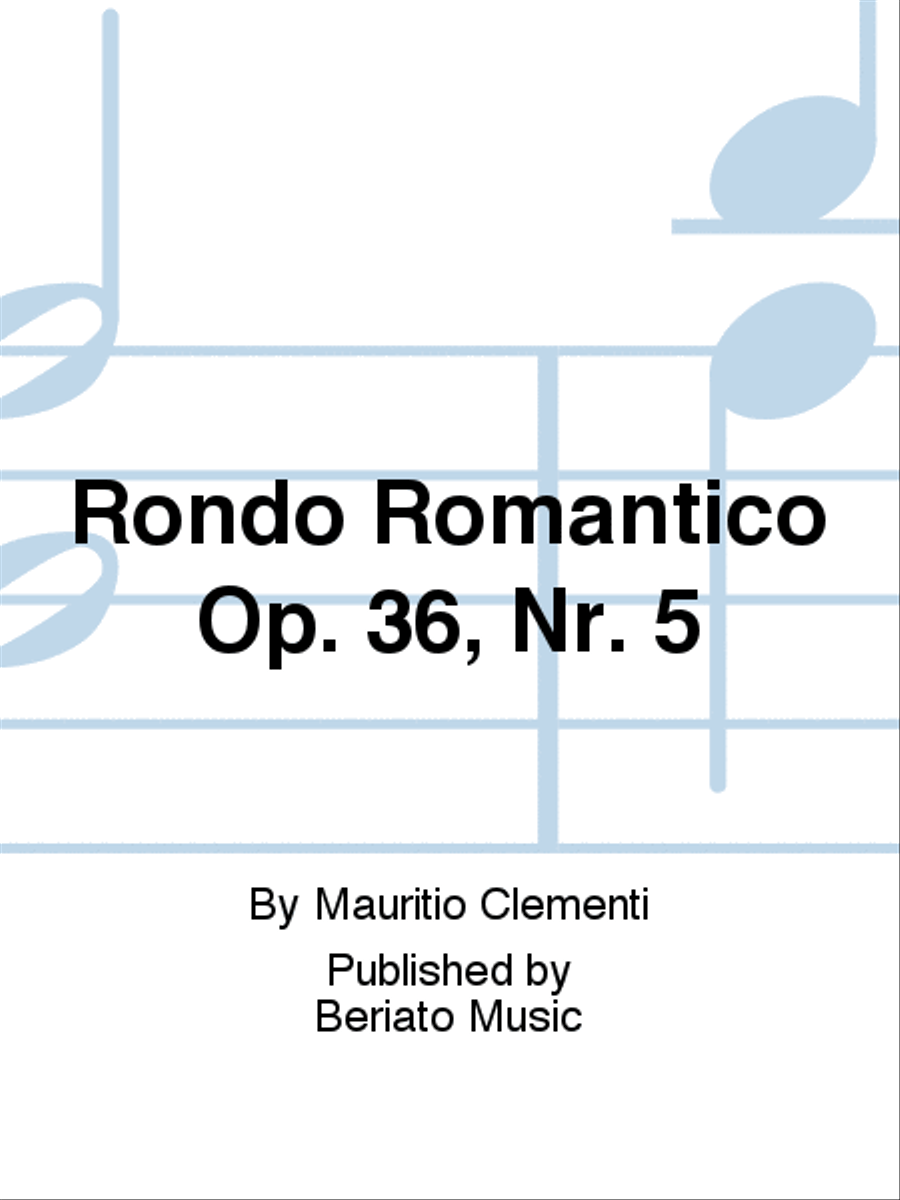 Rondo Romantico Op. 36, Nr. 5 - Clarinet - Sheet Music | Sheet Music Plus