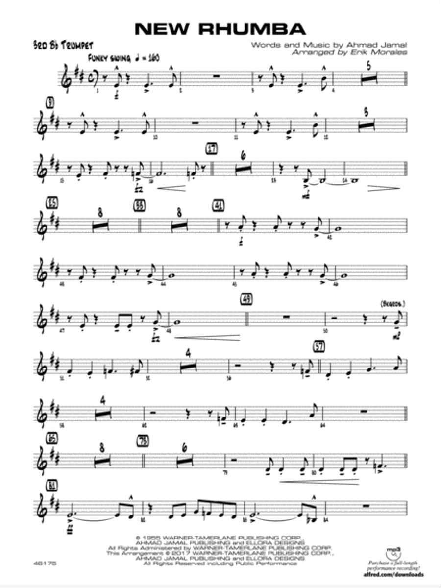 New Rhumba: 3rd B-flat Trumpet - Jazz Ensemble - Digital Sheet Music ...