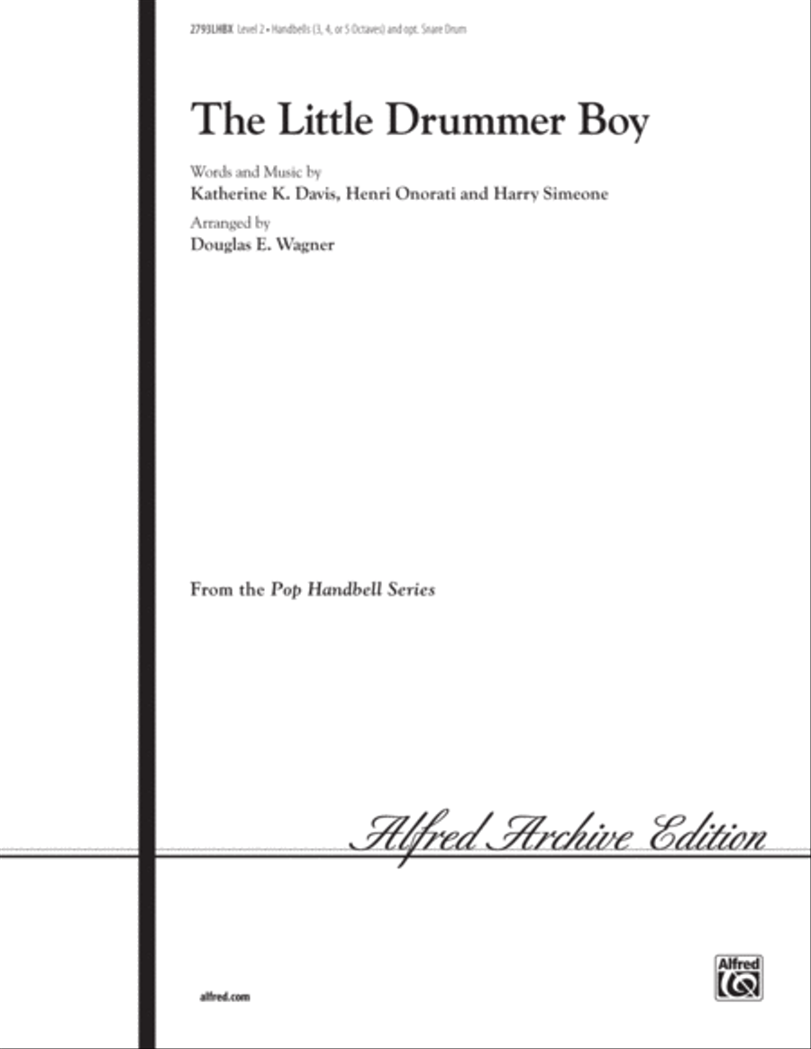 The Little Drummer Boy by Katherine K. Davis - Handbell Choir - Digital ...