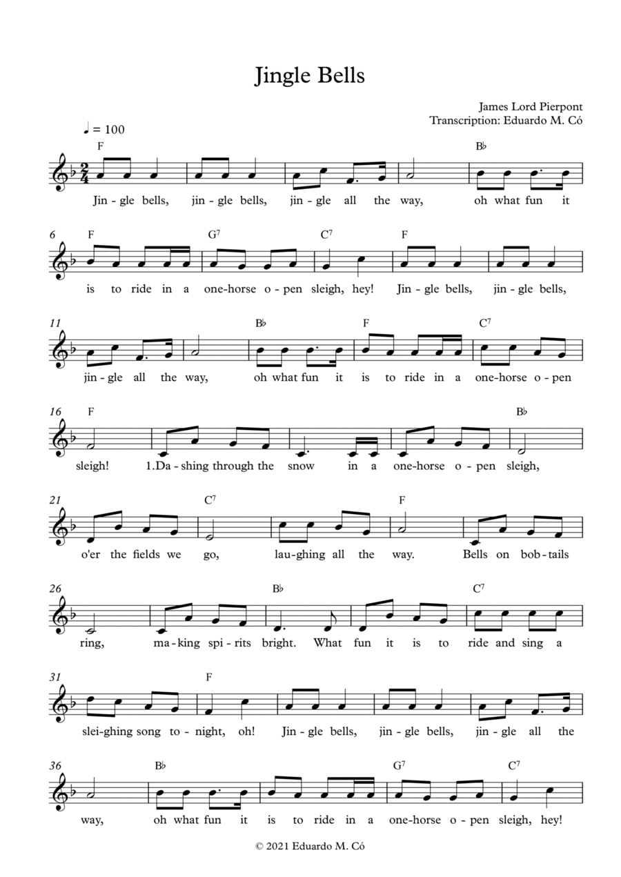 Jingle Bells - Piano - Digital Sheet Music | Sheet Music Plus