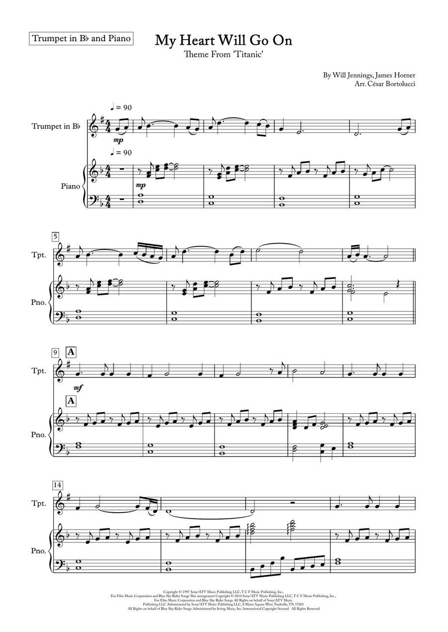 My Heart Will Go On (love Theme From 'titanic') by Celine Dion ...