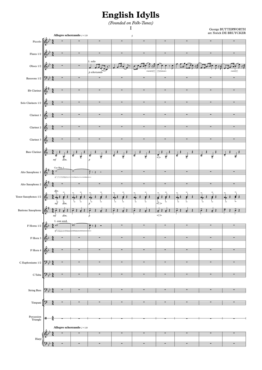 English Idylls N°1 - Full Orchestra - Digital Sheet Music | Sheet Music ...