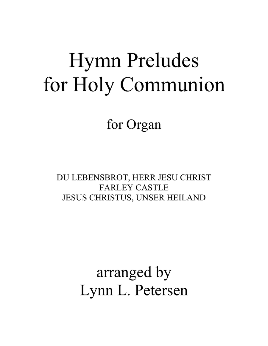 Hymn Preludes for Holy Communion - Organ Solo - Digital Sheet Music ...