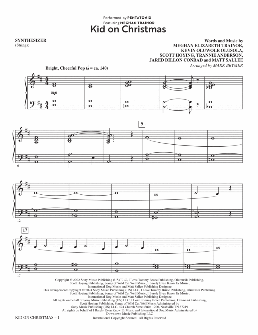 Kid On Christmas (arr. Mark Brymer) - Synthesized Strings by Pentatonix ...