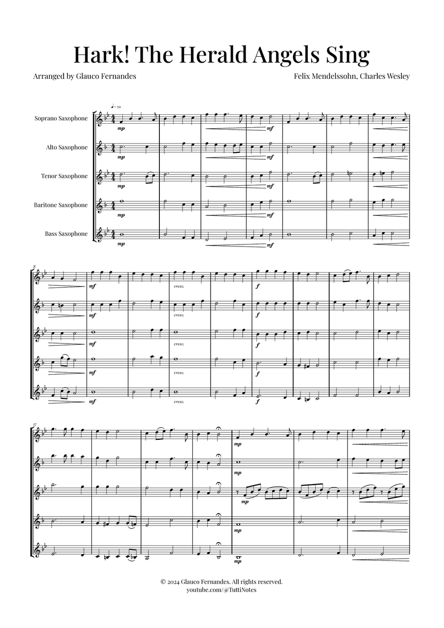 Hark! The Herald Angels Sing - Christmas Carol by Charles Wesley ...