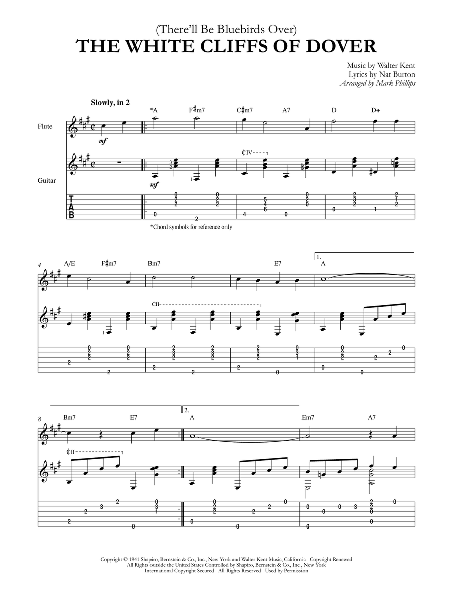 (There'll Be Bluebirds Over) The White Cliffs Of Dover by Walter Kent ...