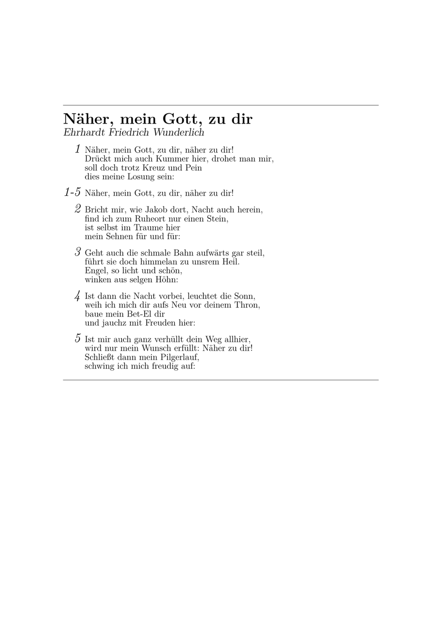 Näher, mein Gott, zu dir/Nearer, my God, to thee (Gotteslob 910 easy ...
