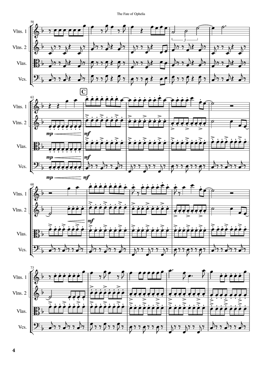 The Fate Of Ophelia by Taylor Swift - Cello, Viola, Violin - Early Intermediate Digital Sheet ...