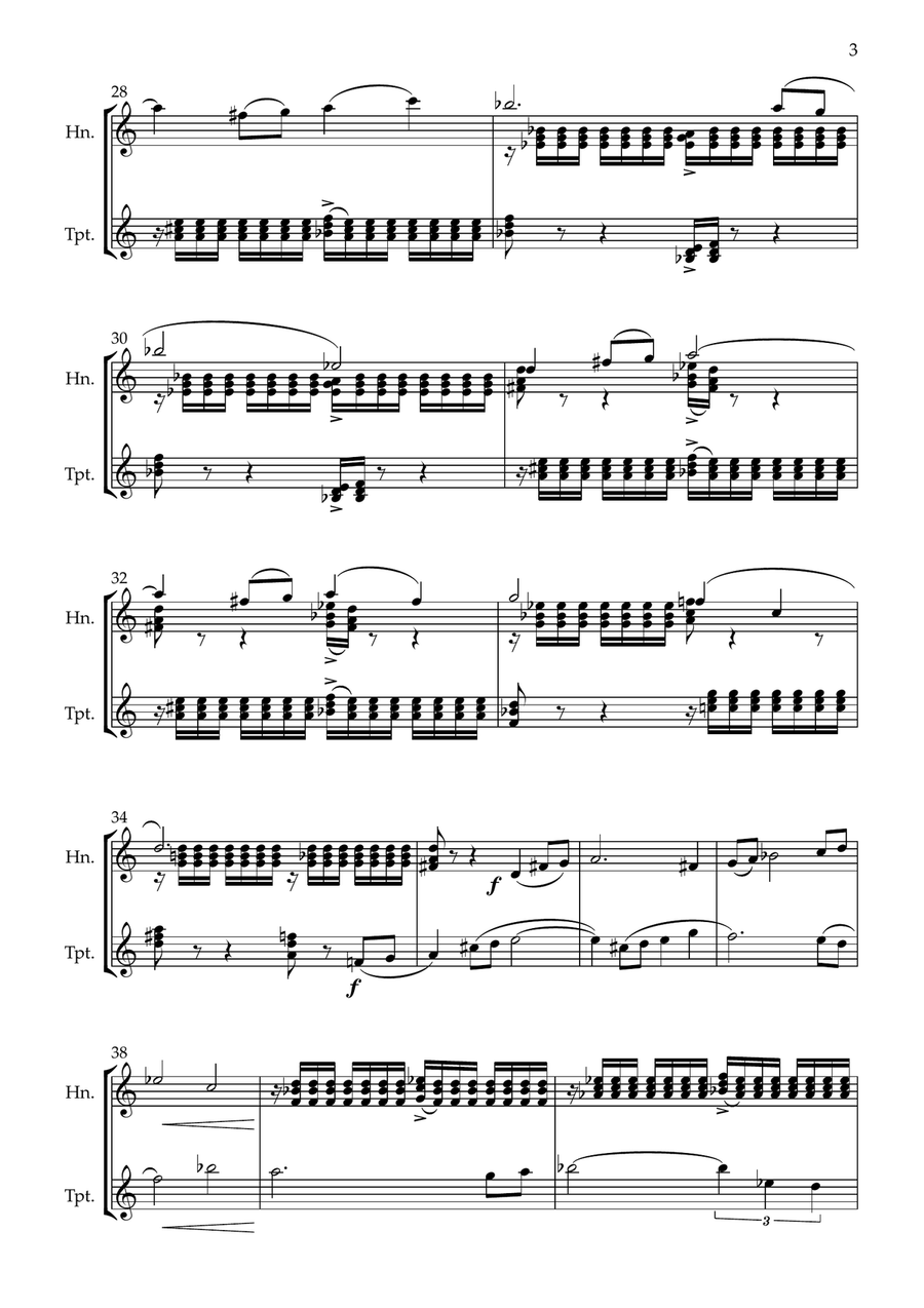 Camel Race by Jerry Goldsmith - Horn, B-Flat Trumpet, Brass Duet ...