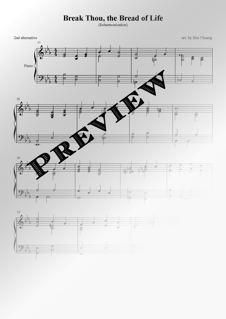 Break Thou the Bread of Life, Chord Substitution for Congregational ...