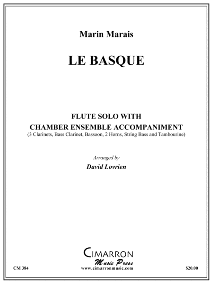 Le Basque by Marin Marais - Bassoon - Sheet Music | Sheet Music Plus